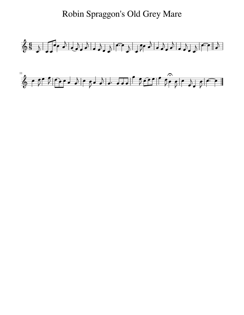 Robin Spraggon's Old Grey Mare Sheet music for Piano (Solo) Easy ...