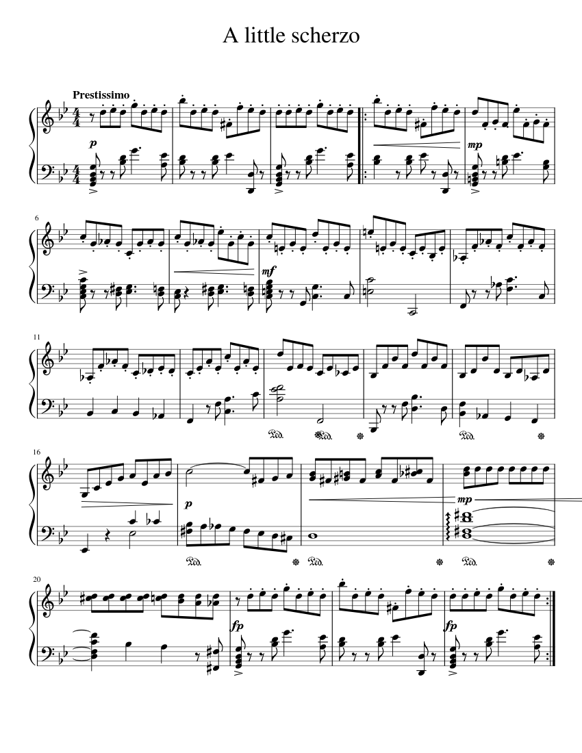 A little scherzo Sheet music for Piano (Solo) | Musescore.com