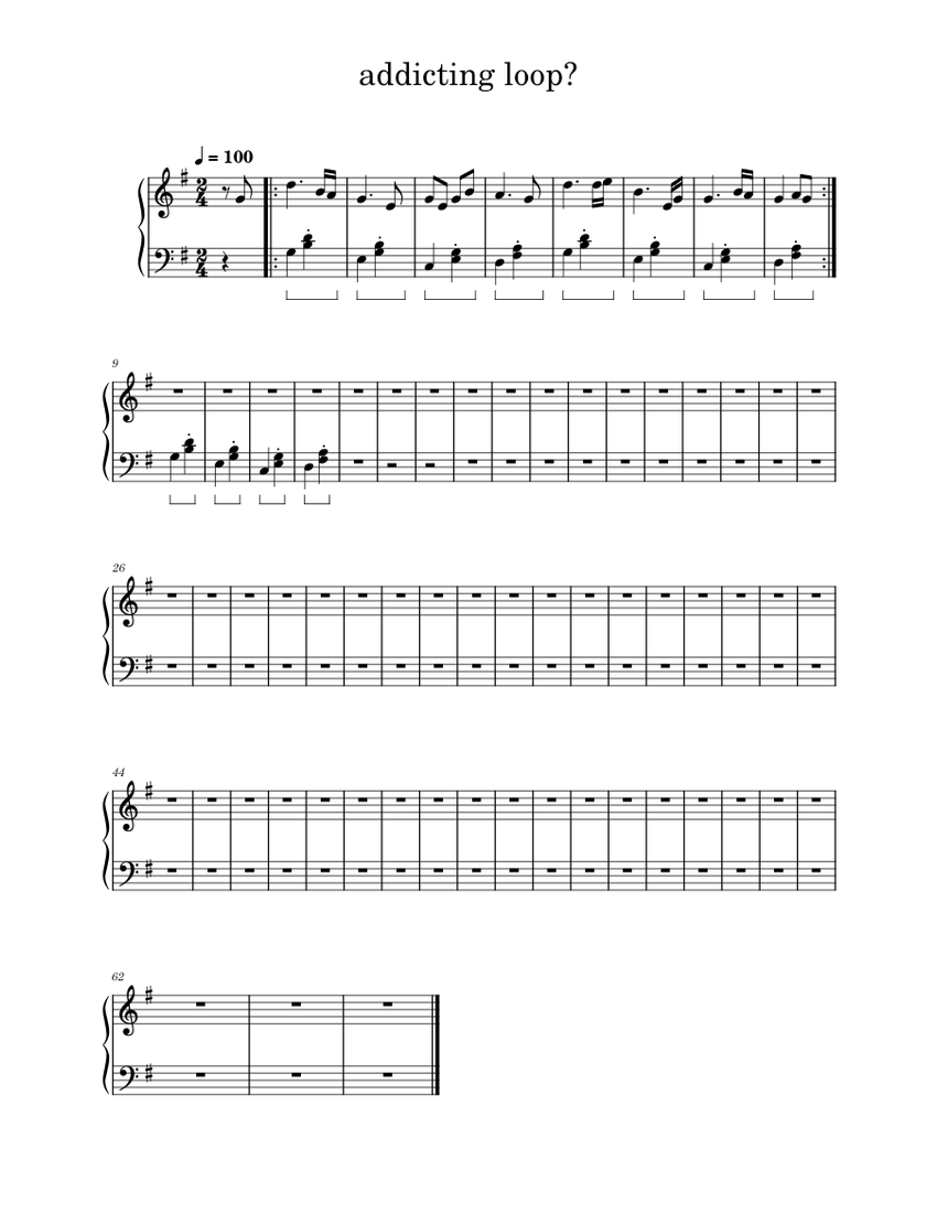 addicting_loop Sheet music for Piano (Solo) | Musescore.com