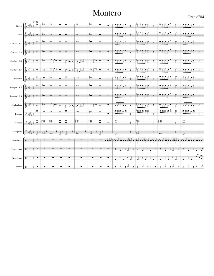 Montero (Call Me By Your Name) – Lil Nas X Sheet Music for Trombone ...