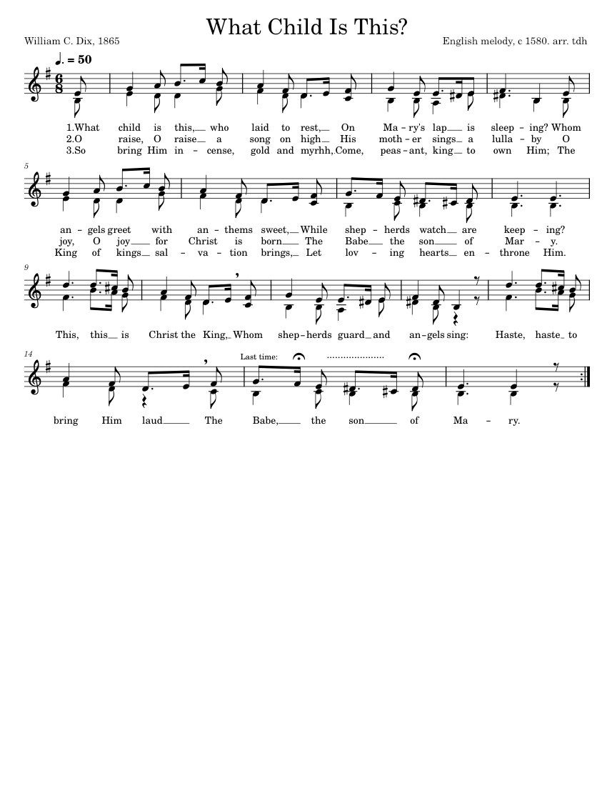 What Child Is This_duet Sheet music for Piano (Women’s Choir) Easy ...