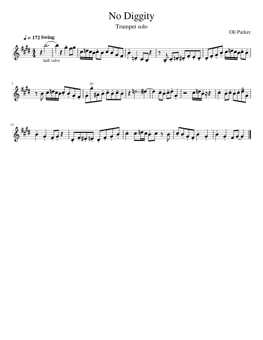 No diggity – Blackstreet No diggity (trumpet solo) – Blackstreet No ...