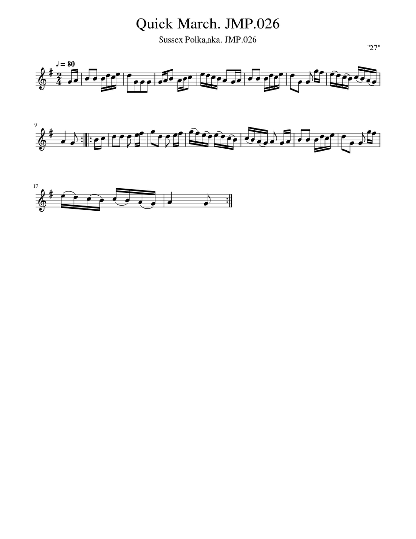 Quick March. JMP.026 Sheet music for Piano (Solo) | Musescore.com
