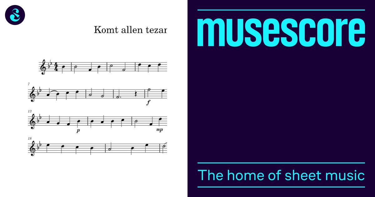 Komt allen tezamen Sheet Music for Trumpet in b-flat (Solo) | MuseScore.com