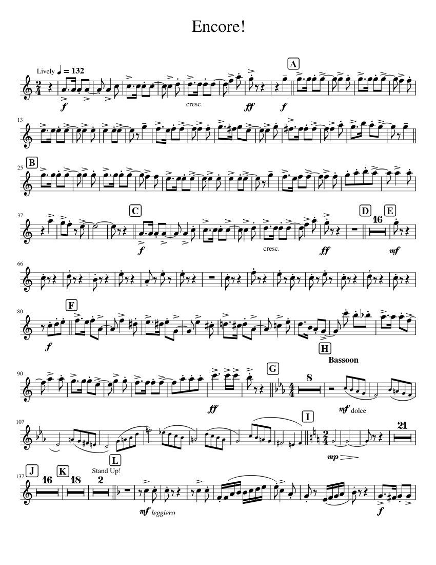 Encore! tenor sax Sheet music for Saxophone tenor (Solo) | Musescore.com