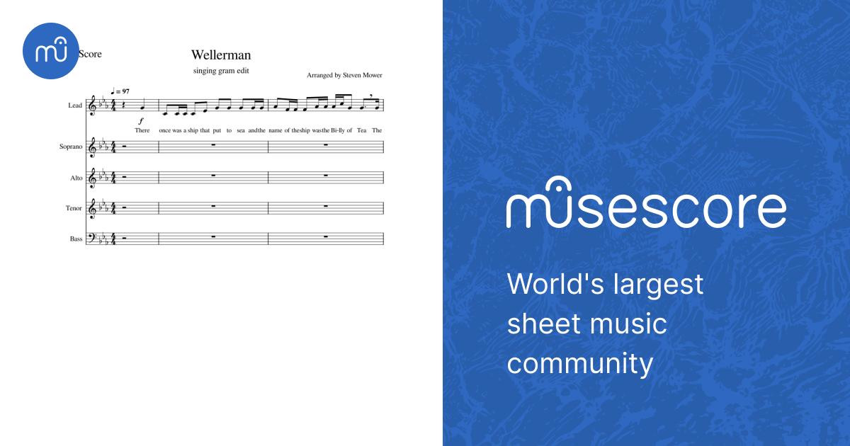 Wellerman – The Longest Johns Wellerman – Singing Gram Edit Sheet music ...