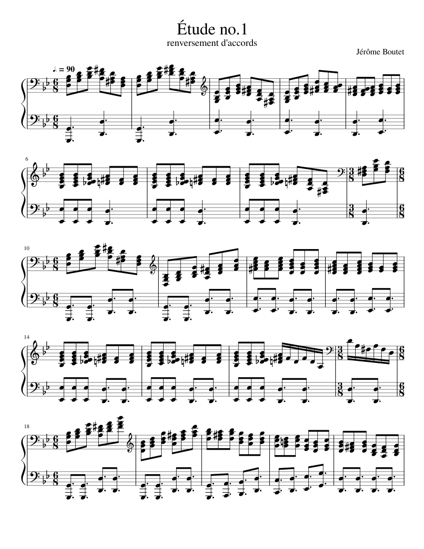 Étude no1 Sheet music for Piano (Solo) | Musescore.com