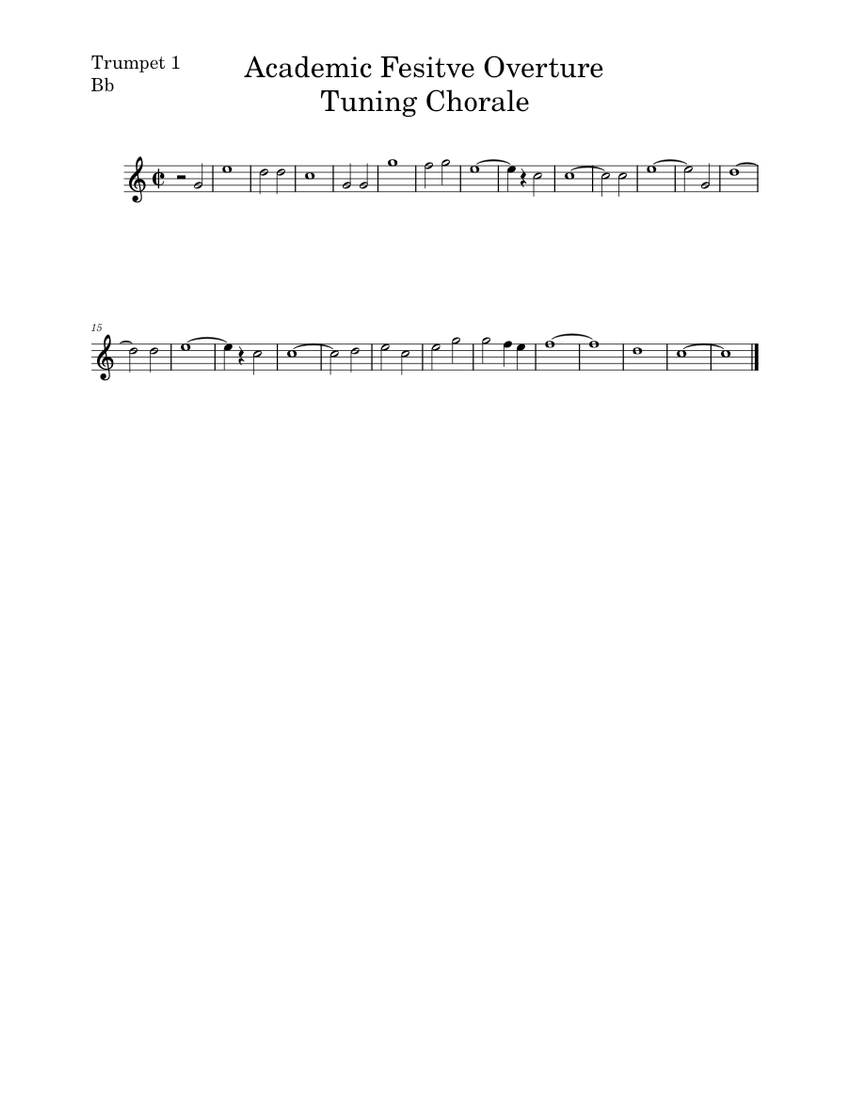 Academic Festival Overture, Op.80 – Johannes Brahms Trumpet 1 AFO Sheet ...