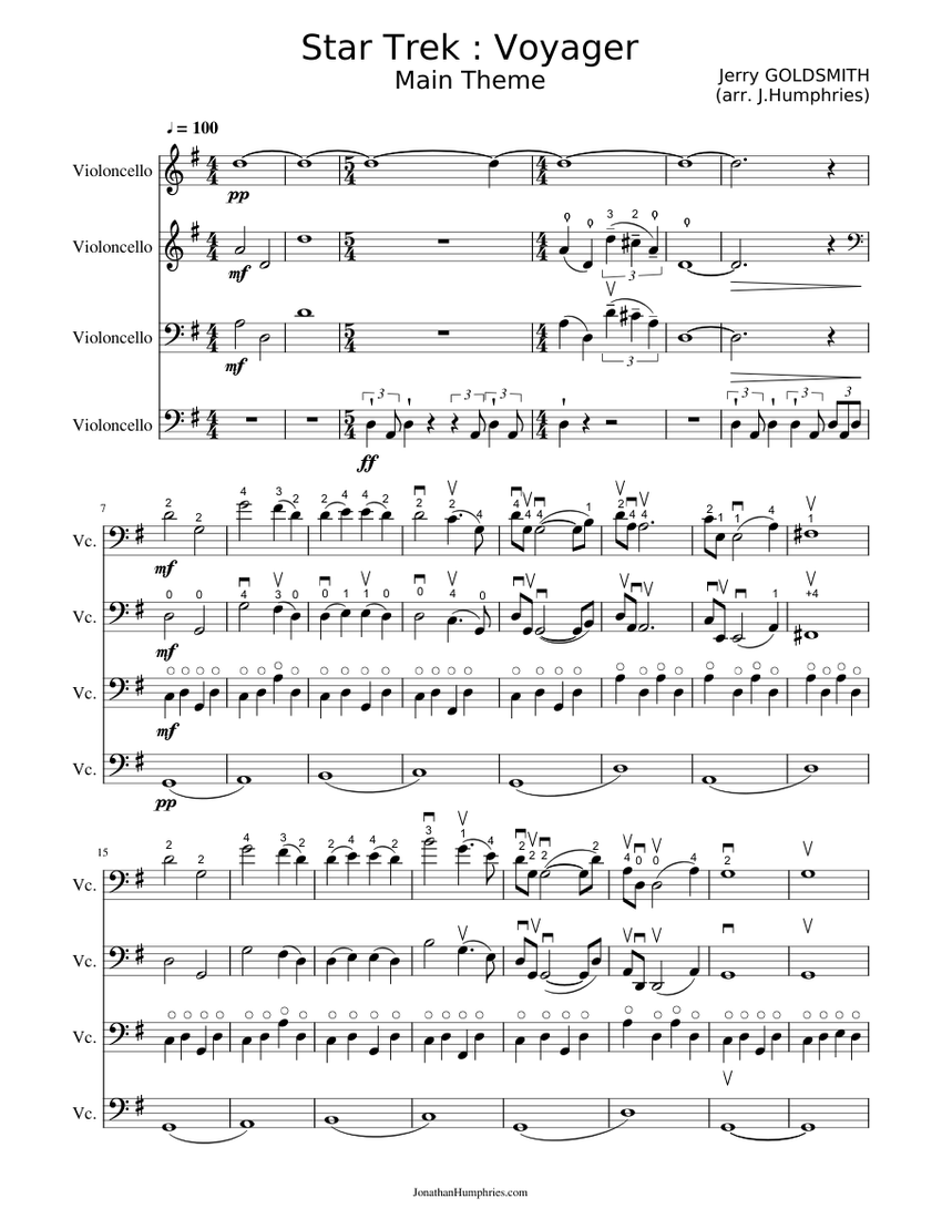 star trek theme cello