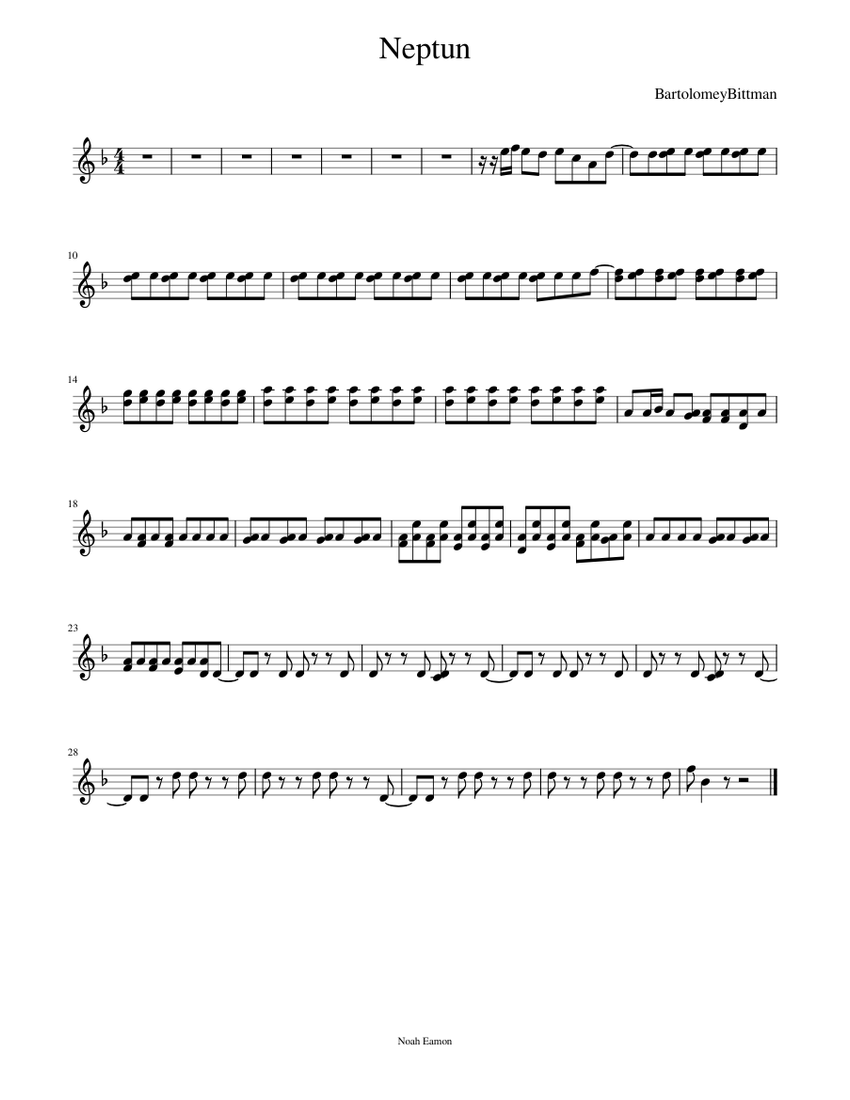 Neptun Sheet music for Piano (Solo) | Musescore.com