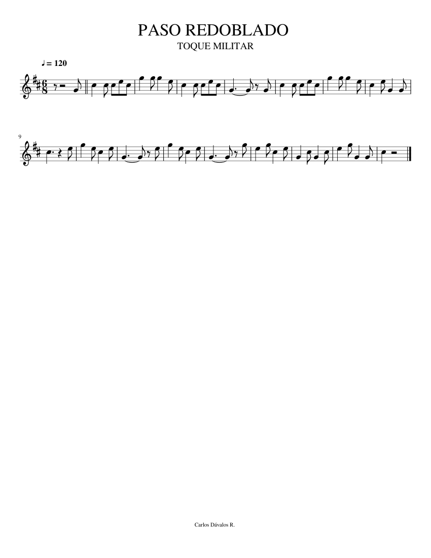 PASO REDOBLADO Sheet Music for Cornet (Solo) | MuseScore.com