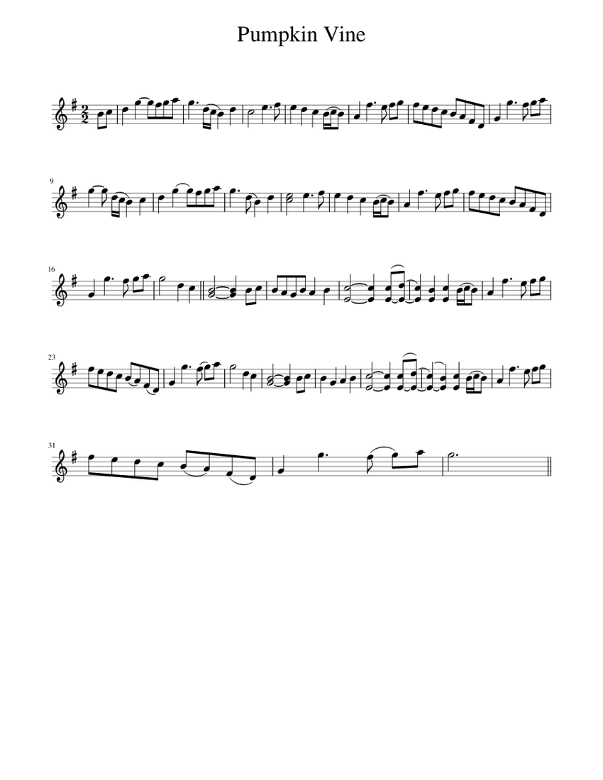 Pumpkin Vine Sheet music for Piano (Solo) Easy | Musescore.com