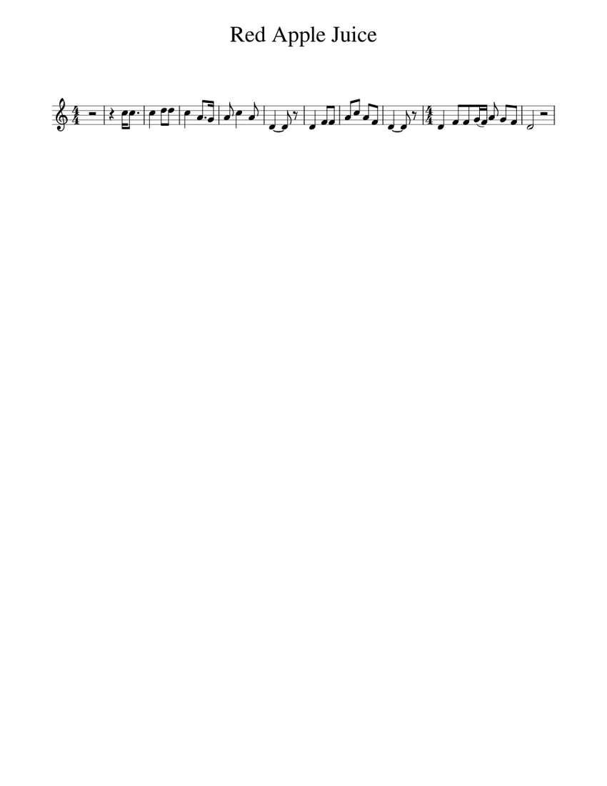 Red Apple Juice Sheet music for Piano (Solo) Easy | Musescore.com