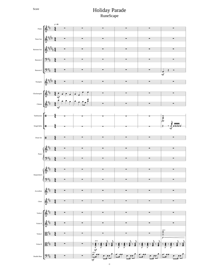 Holiday Parade (RuneScape) - Transcribed Score Sheet Music | MuseScore.com