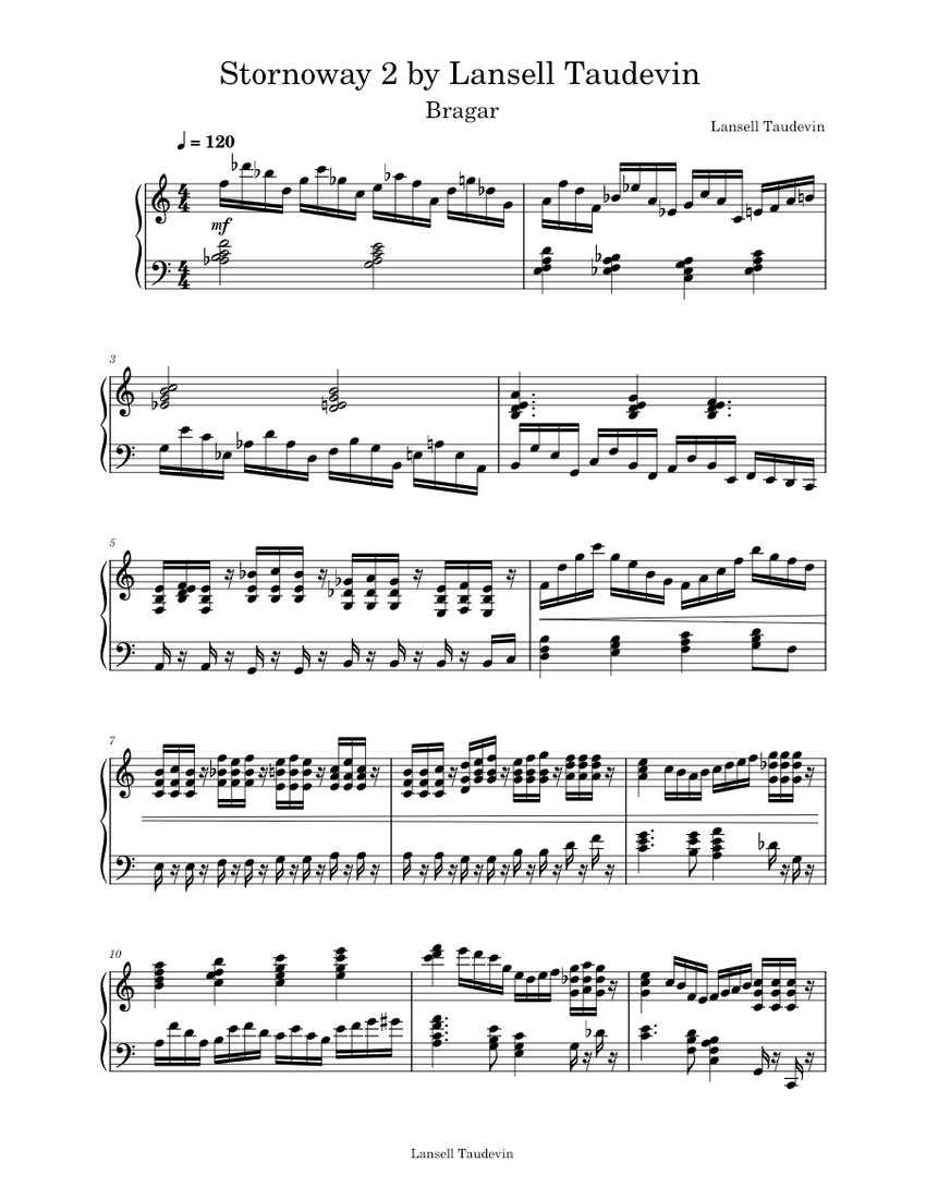 Stornoway_2_by_Lansell_Taudevin Sheet music for Piano (Solo ...