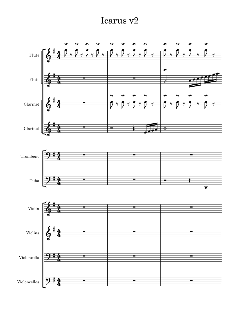 Icarus v2 Sheet music for Trombone, Tuba, Flute, Violin & more ...