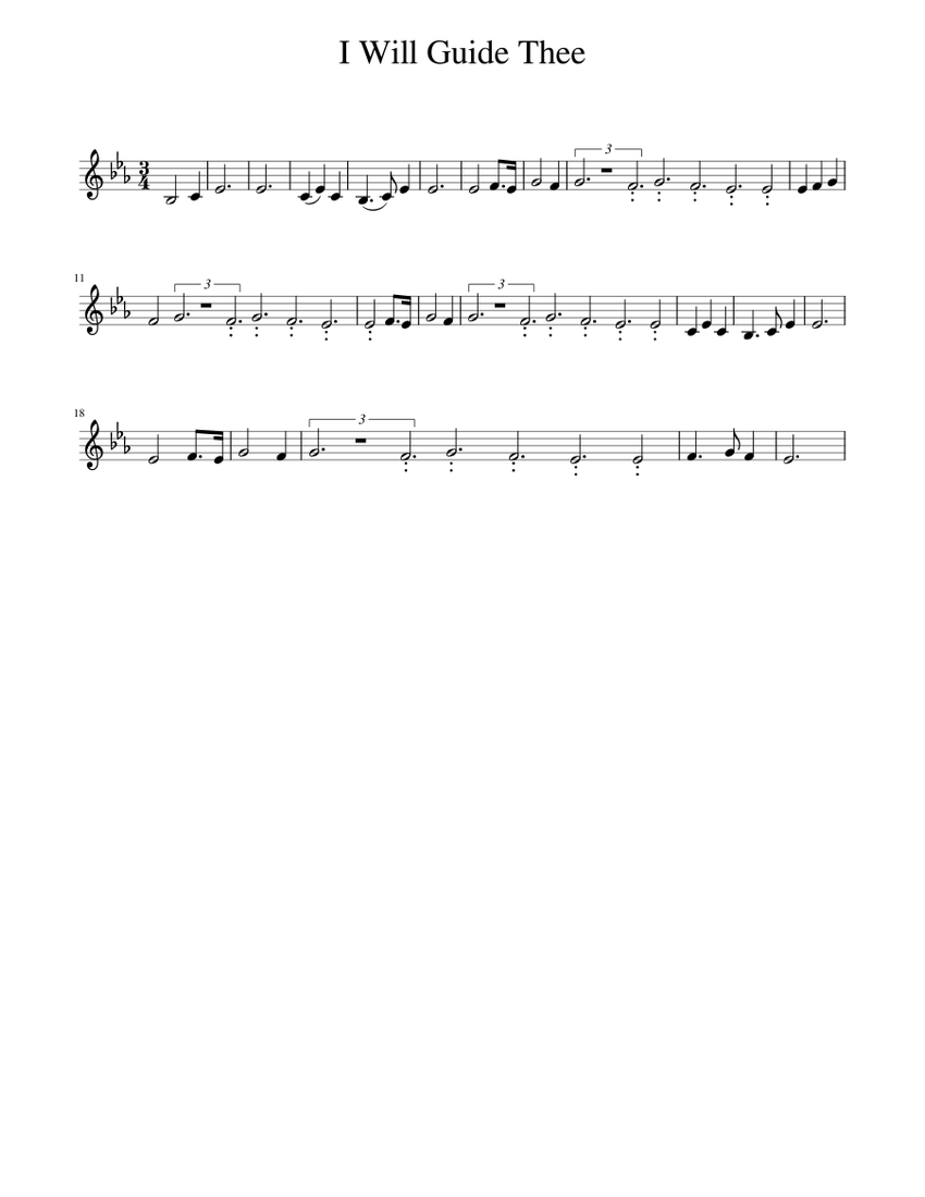 I Will Guide Thee Sheet music for Piano (Solo) Easy | Musescore.com