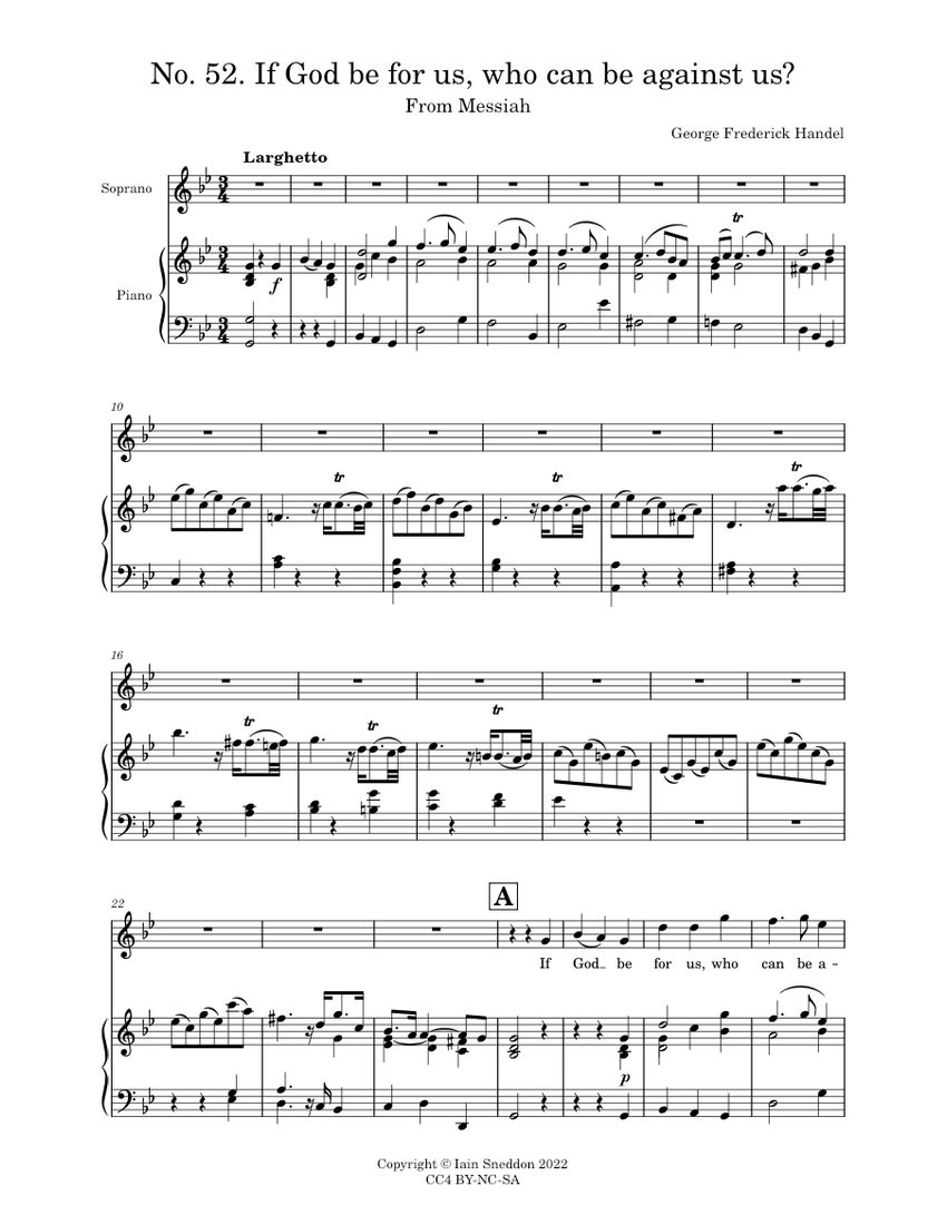 Messiah, HWV 56 – Georg Friedrich Händel - If God be for us, who can be ...