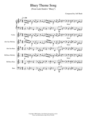 Bluey Theme (ABC Kids) - Joff Bush Sheet Music for Violin (Solo ...