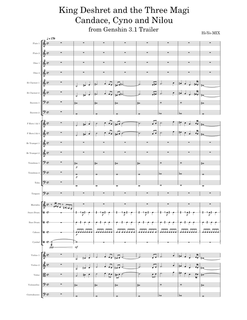 King Deshret and the Three Magi: Candace, Cyno, and Nilou // Symphonic ...