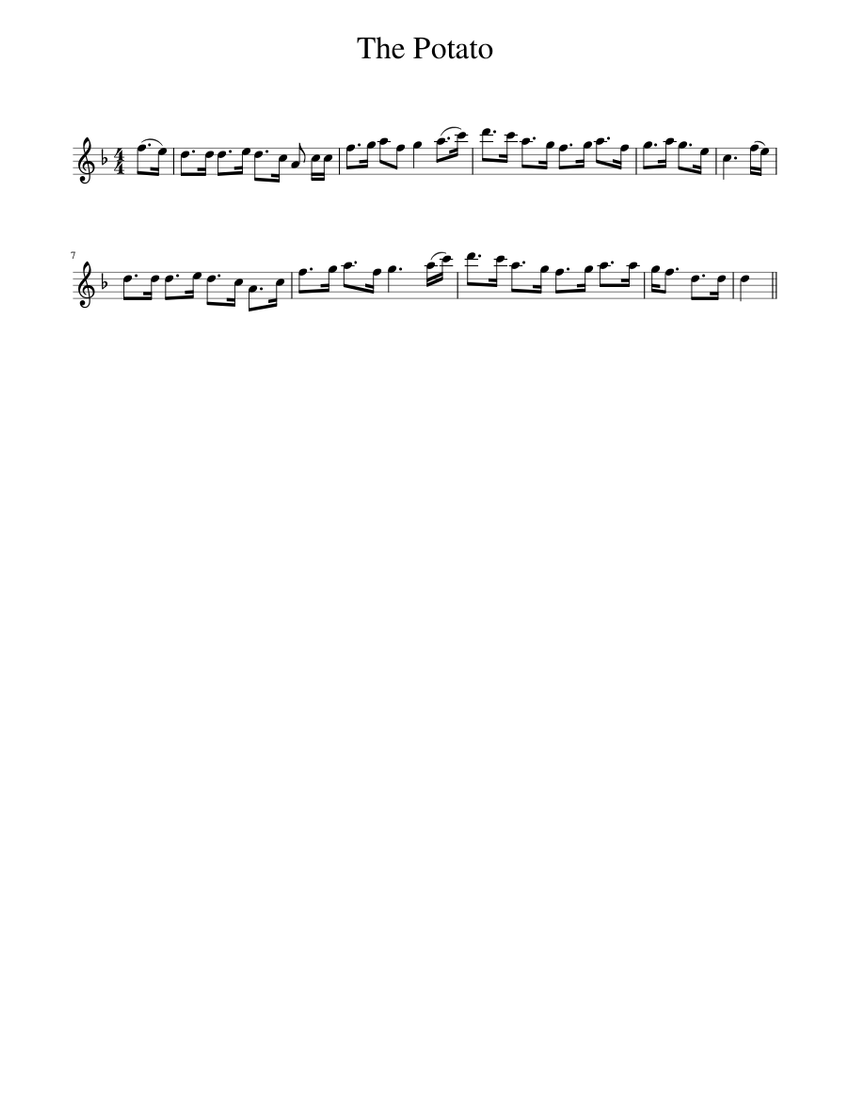 The Potato Sheet music for Piano (Solo) Easy | Musescore.com