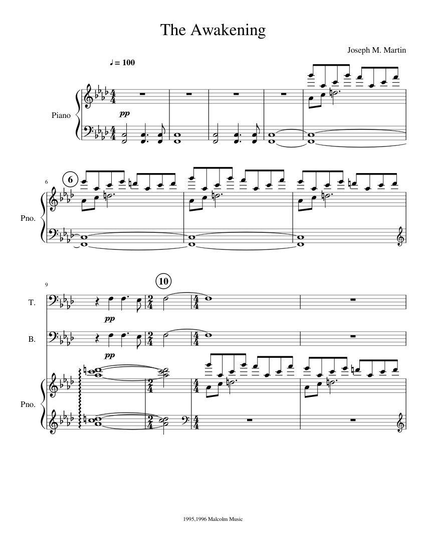 The Awakening Sheet Music for Piano, Soprano, Alto, Tenor & more ...