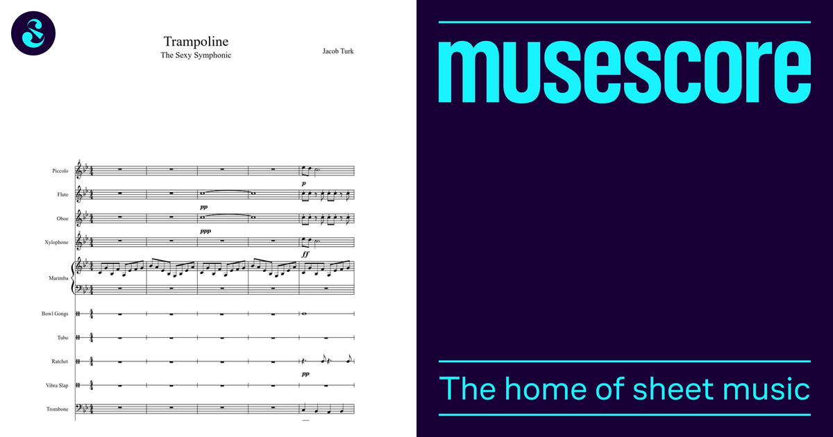 Trampoline Sheet music for Trombone, Tuba, Flute, Oboe (Mixed Quintet ...