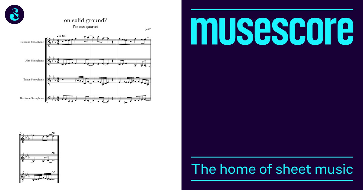 On solid ground? – jefe? Sheet Music for Saxophone alto, Saxophone tenor, Saxophone baritone ...