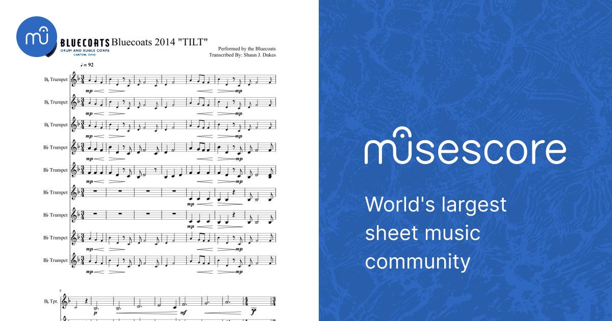 Tilt Ballad for 9 Trumpets Sheet music for Trumpet in b-flat (Brass ...