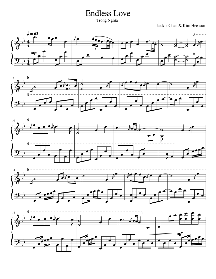 Endless Love Sheet Music for Piano (Solo) | MuseScore.com