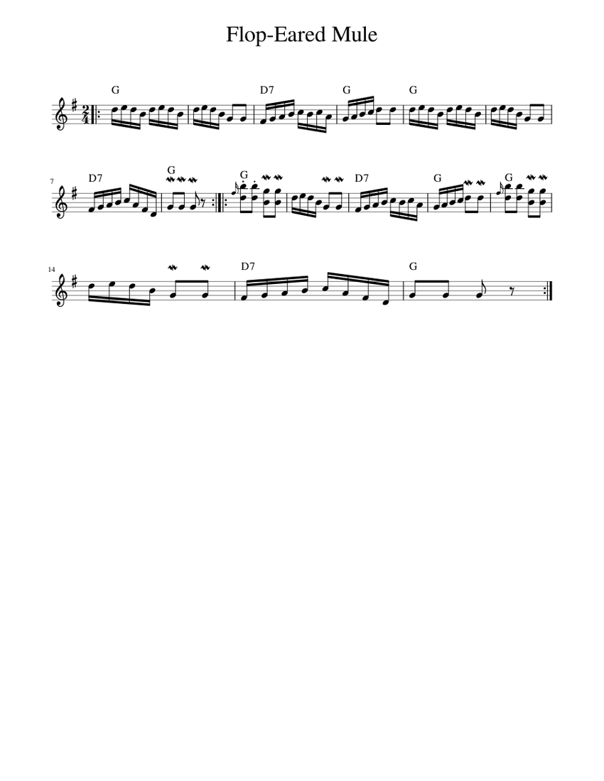 Flop-Eared Mule Sheet music for Piano (Solo) Easy | Musescore.com