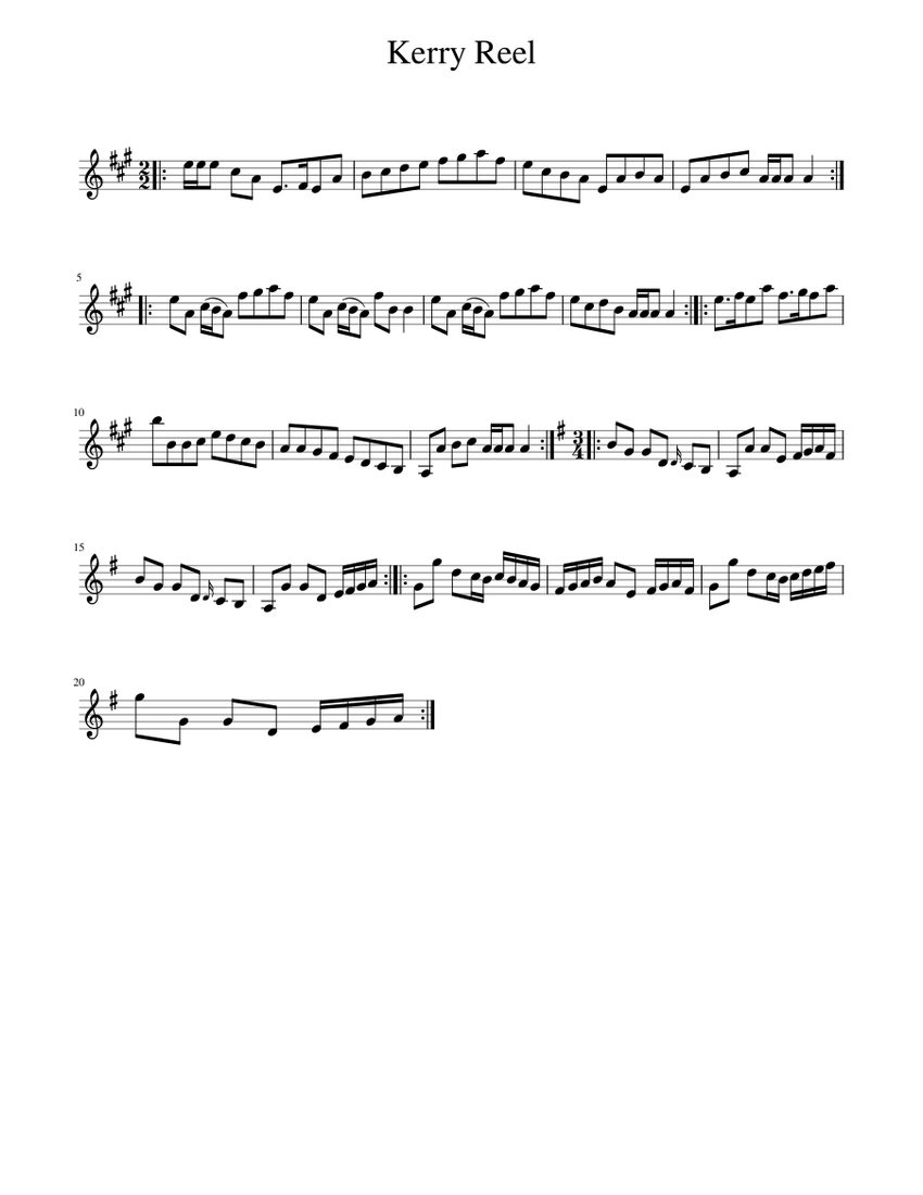 Kerry Reel Sheet music for Piano (Solo) Easy | Musescore.com