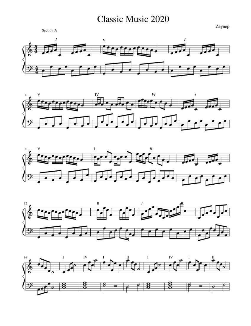 Musescore Compisiton IGCSE 2020 Sheet music for Piano (Piano Duo) Easy ...
