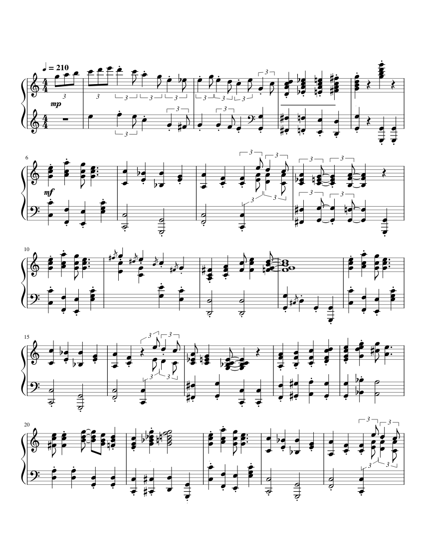 Triplets (Piano Accompaniment) Sheet Music for Piano (Solo) | MuseScore.com