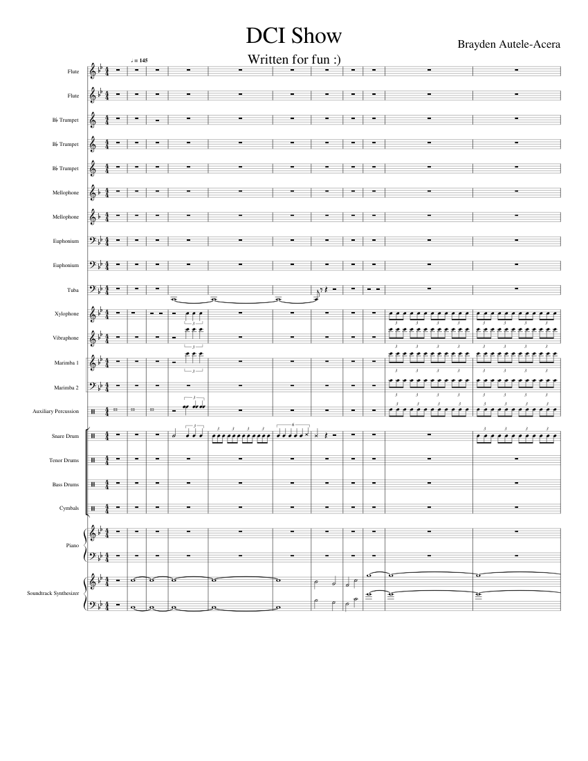 DCI show Sheet Music for Piano, Euphonium, Tuba, Mellophone & more ...
