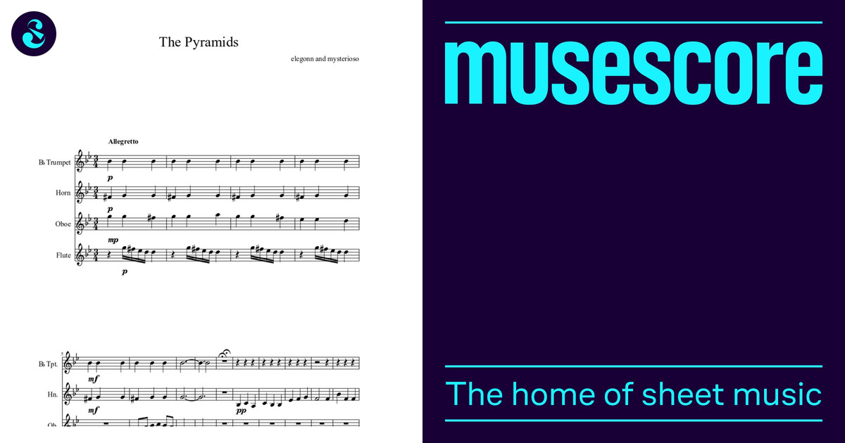 The Pyramids Sheet Music for Flute, Oboe, Trumpet other (Mixed Trio ...
