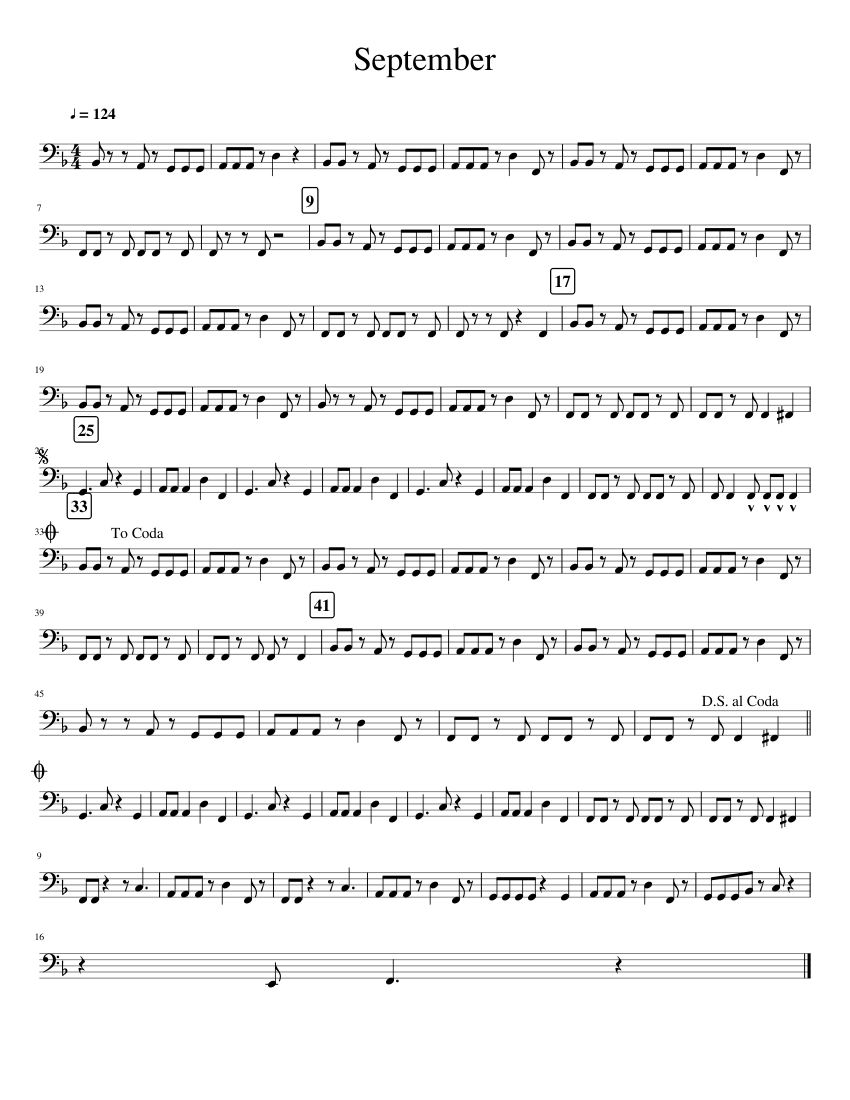 September Sheet music for Piano (Solo) Easy | Musescore.com
