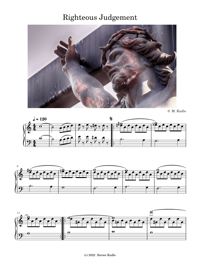 Righteous Judgement -Steven Kudlo Sheet music for Synthesizer (Solo ...
