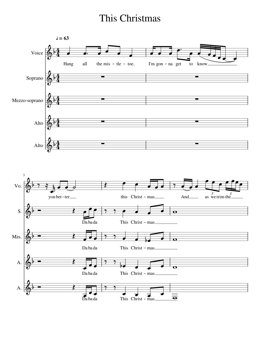 This Christmas Sheet music for Soprano, Alto, Vocals, Mezzo soprano ...