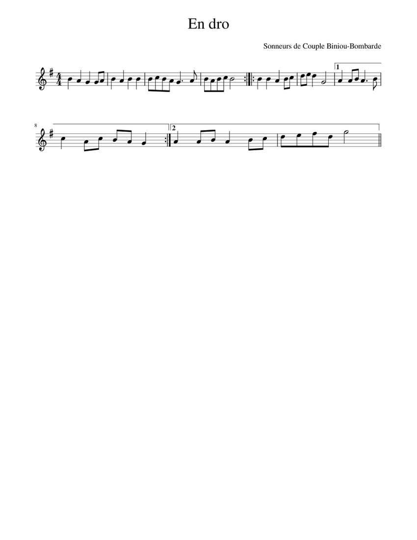 En dro Sheet music for Piano (Solo) Easy | Musescore.com