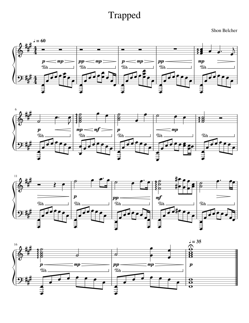 Trapped Sheet music for Piano (Solo) Easy | Musescore.com