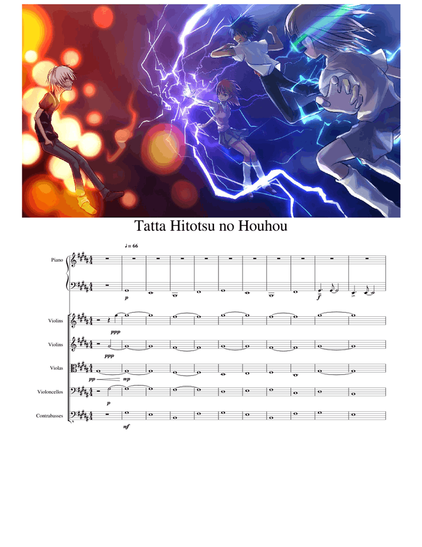 Tatta Hitotsu no Houhou - Toaru Kagaku no Railgun S Sheet music for ...