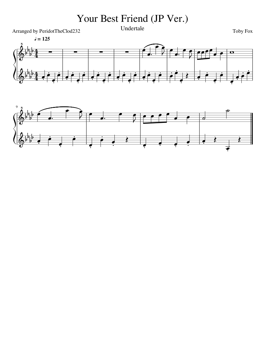 Your Best Friend (JP Verison) Sheet music for Piano (Solo) Easy ...