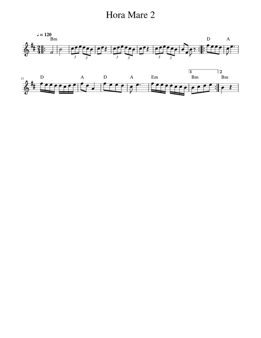 Hora Mare 2 - piano tutorial