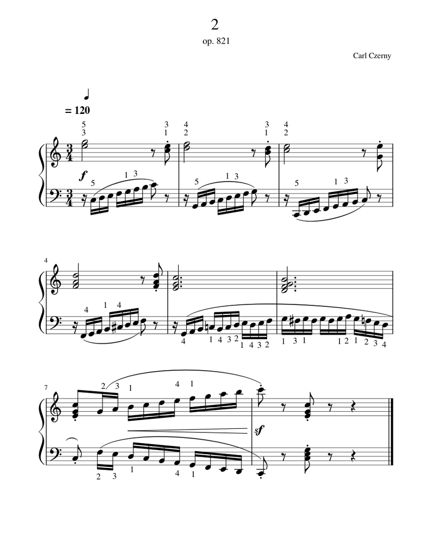Черни op. 821 no. 2 - piano tutorial