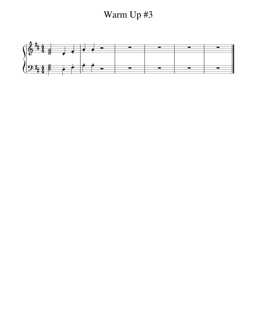 Warm Up #3 Sheet music for Piano (Solo) Easy | Musescore.com