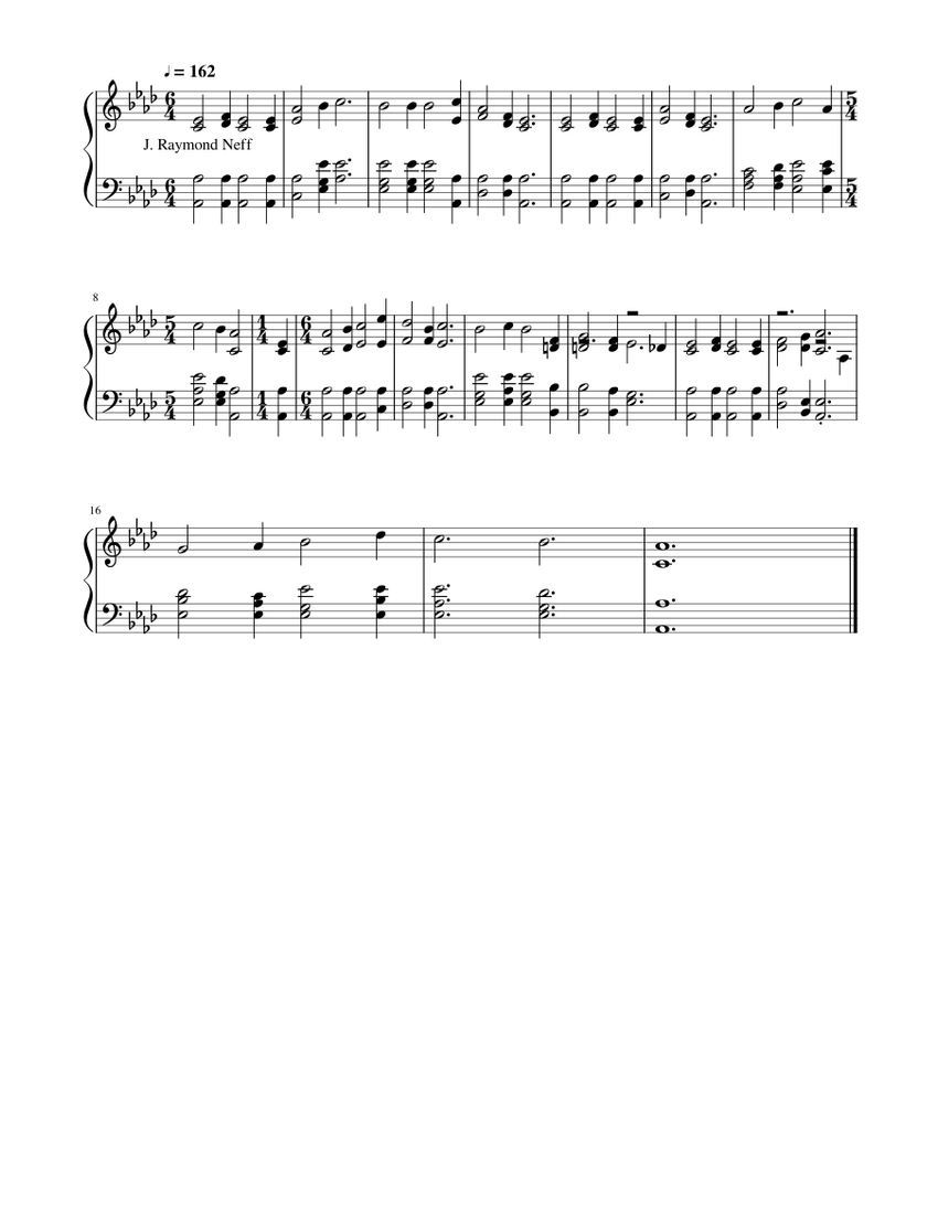 Clothed with sweet humility - J. Raymond Neff Sheet music for Piano ...