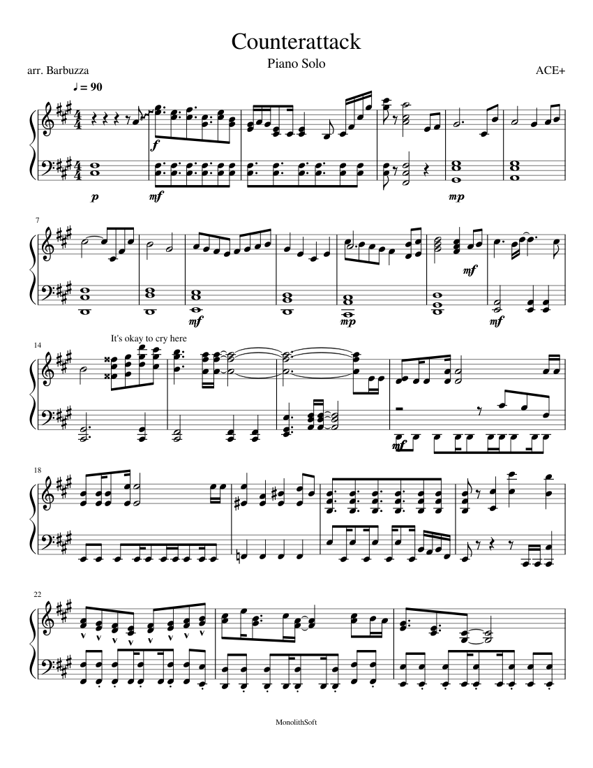 Counterattack (Piano Solo) Sheet Music for Piano (Solo) | MuseScore.com