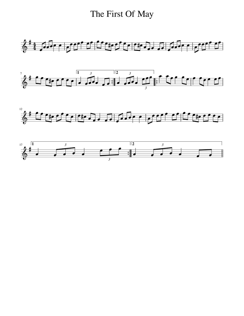 The First Of May Sheet music for Piano (Solo) Easy | Musescore.com