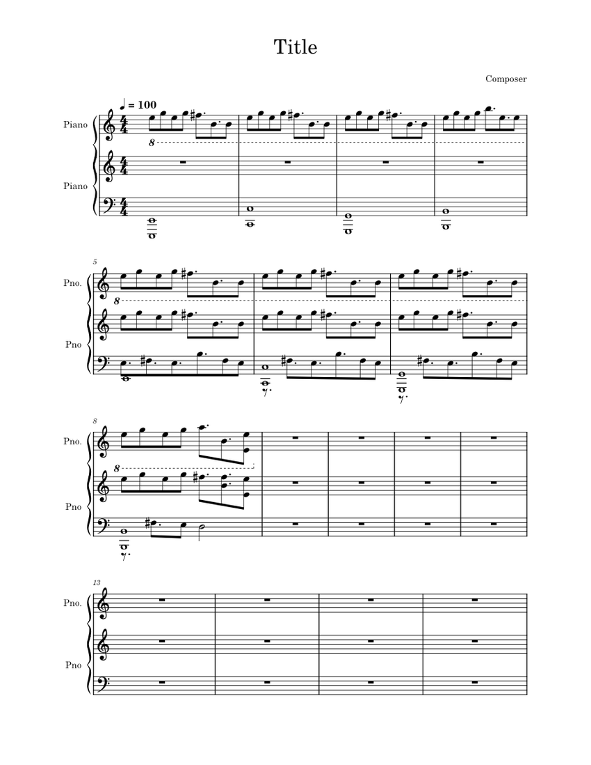 aliez Sheet music for Piano (Piano Duo) | Musescore.com